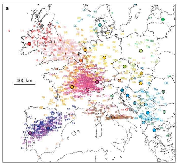 The Geography of Europe is Mapped in our Genes – ThatsMaths