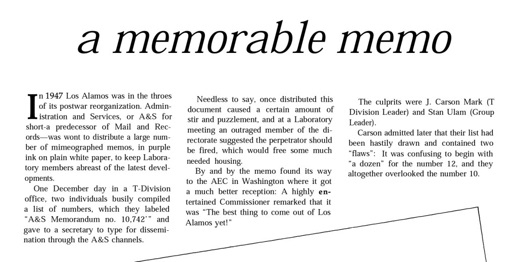 A Memorable Memo: Responding to Over-assiduous Administrators – ThatsMaths